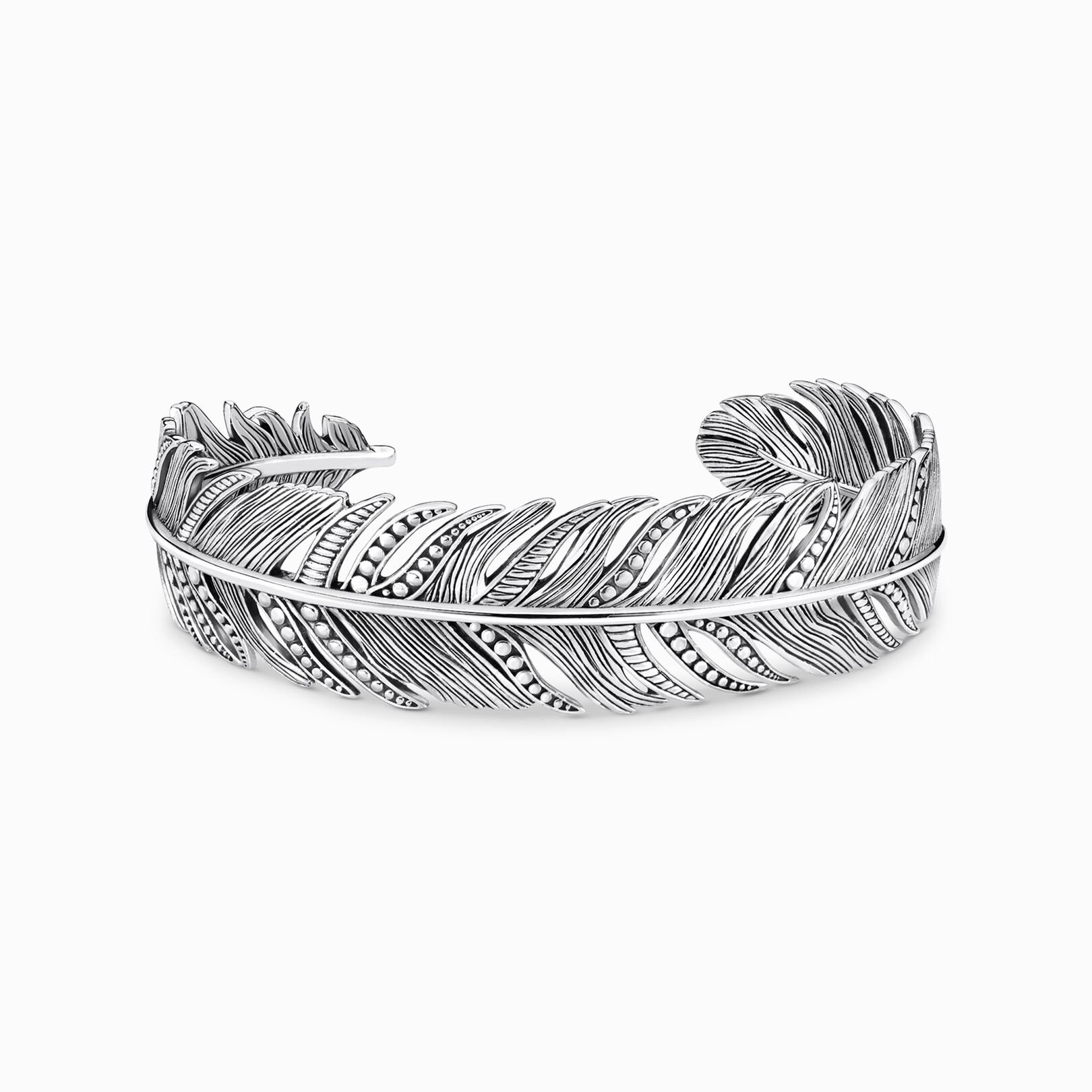 Stylish silver bangle Feather – THOMAS SABO