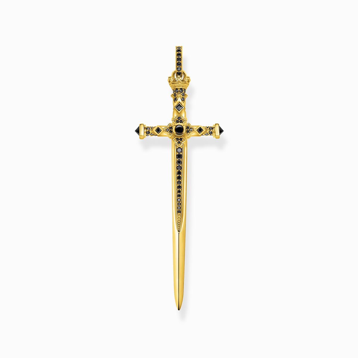 Chain pendant for men: sword, yellow-gold plated | THOMAS SABO