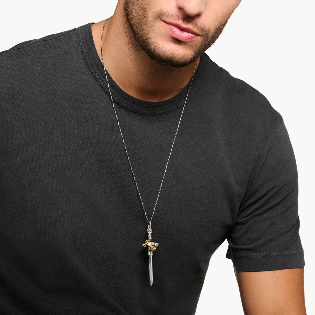 Silver pendant in unique sword design | THOMAS SABO