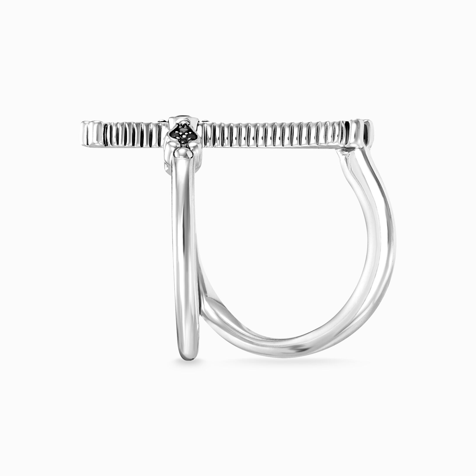 Ring royalty cross black stones | THOMAS SABO