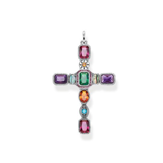 Jewellery set necklace cross with colourful stones silver | THOMAS SABO
