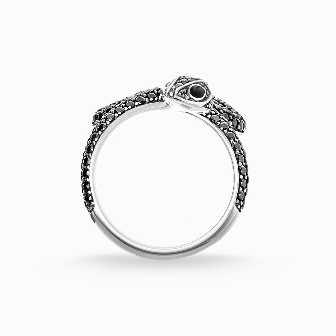 Ring black snake pavé | Sterling Silver | THOMAS SABO