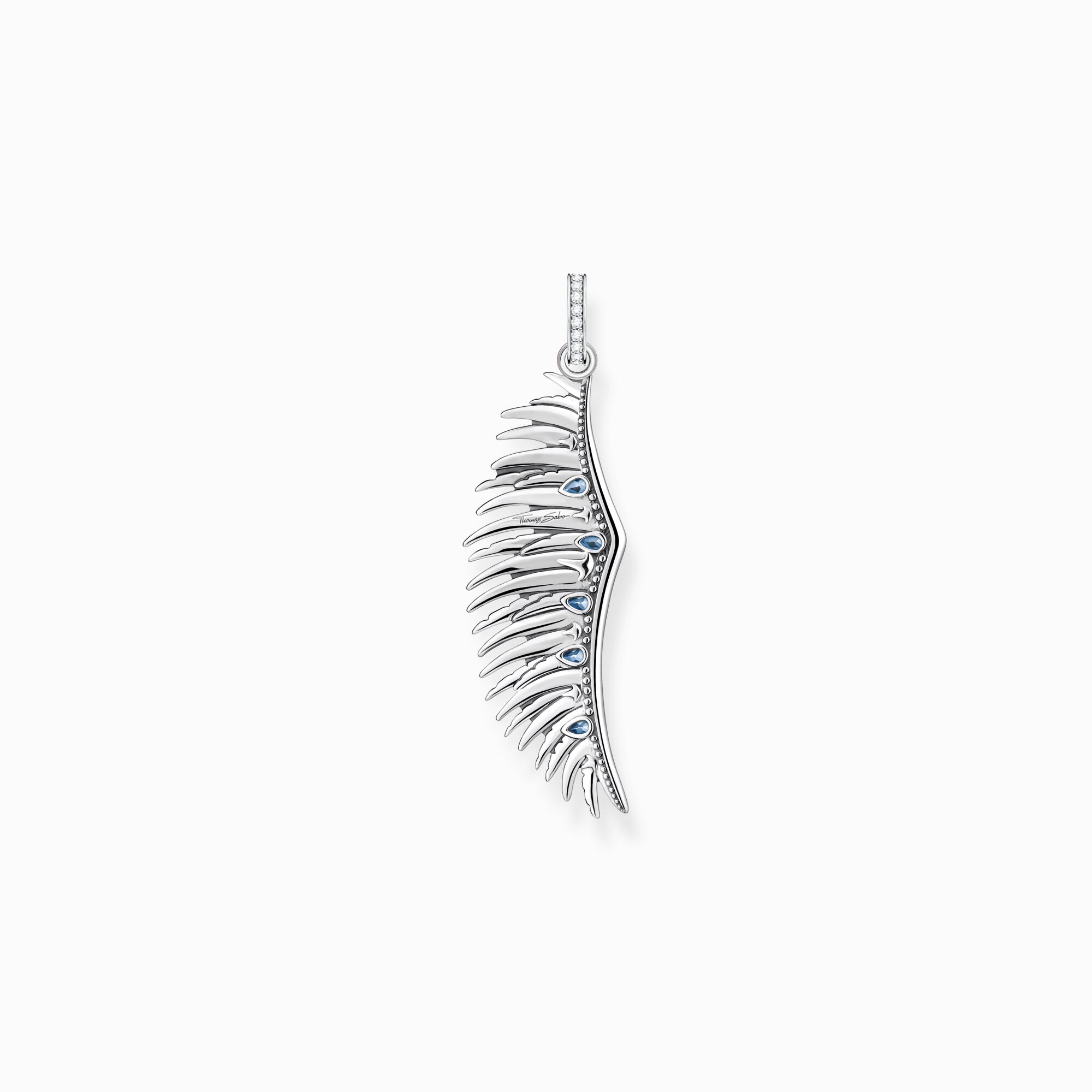Necklace pendant: large phoenix wing, silver | THOMAS SABO