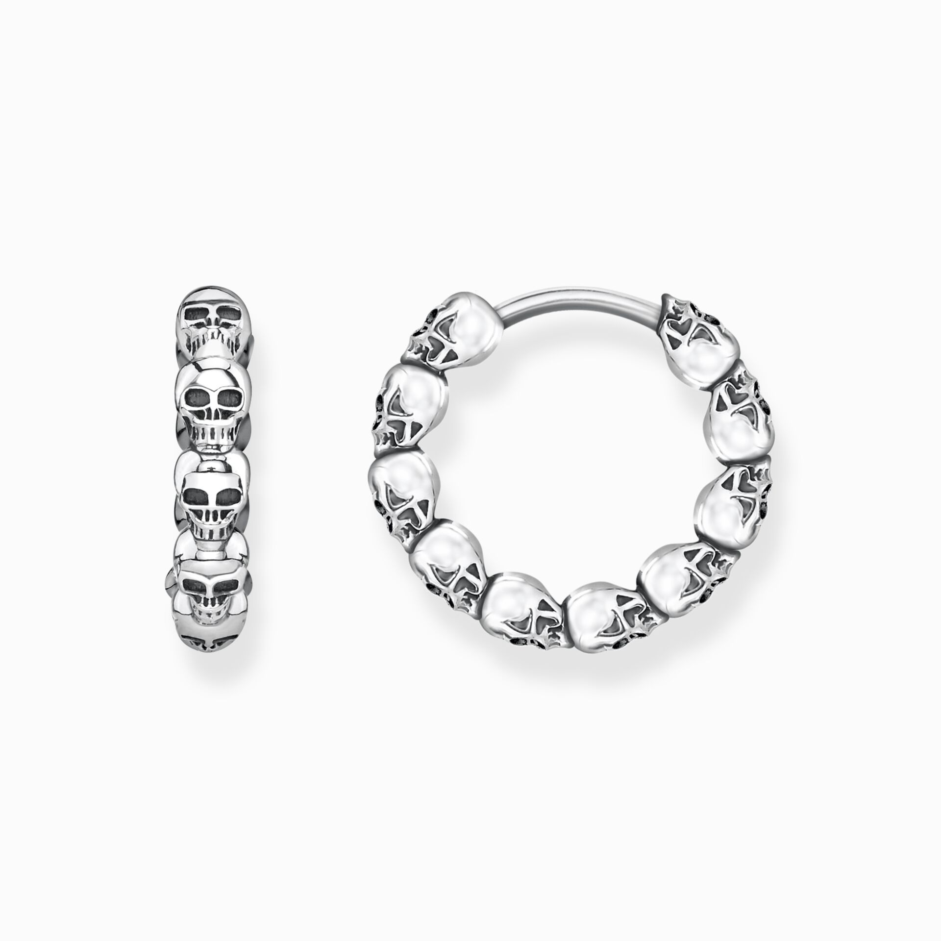 Hoop earrings skulls | Sterling Silver | THOMAS SABO