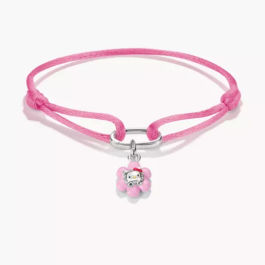 Hello Kitty Textilarmband pink mit Charm – Connect | THOMAS SABO