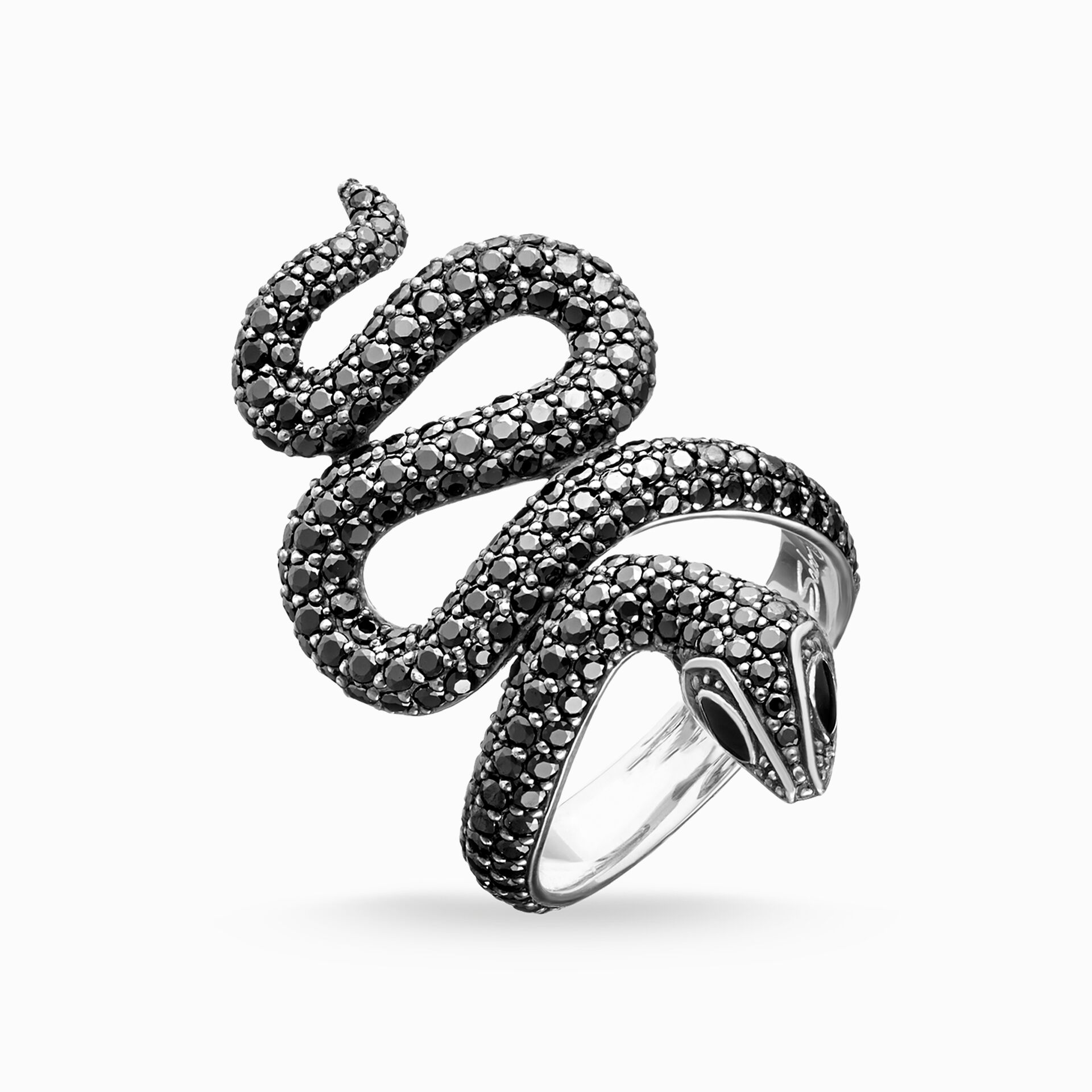 Ring black snake pavé | Sterling Silver | THOMAS SABO